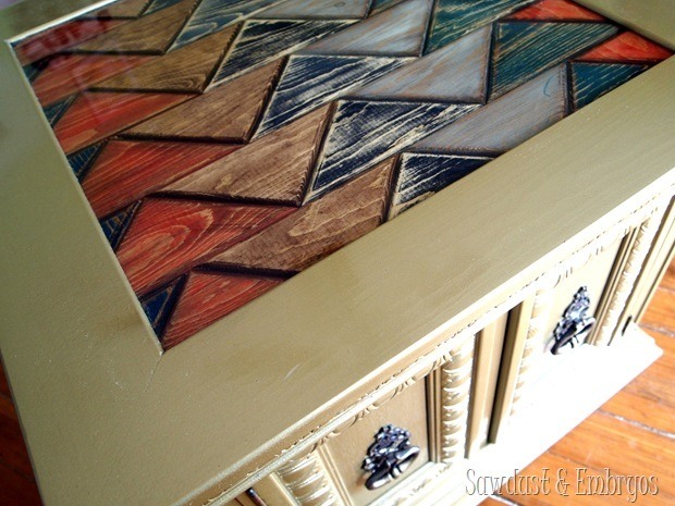 End Table Update {Triangle Pattern Insert} | Reality Daydream