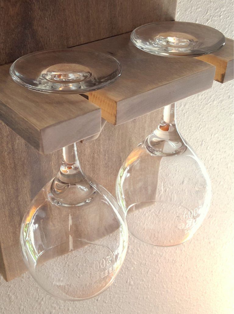 DIY Wine and Stemware Rack - great handmade gift idea!