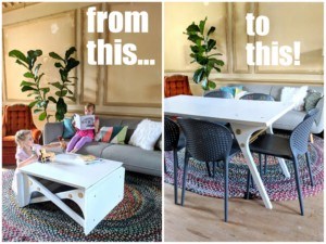 Convertible Coffee Table Tutorial and Plans! | Reality Daydream