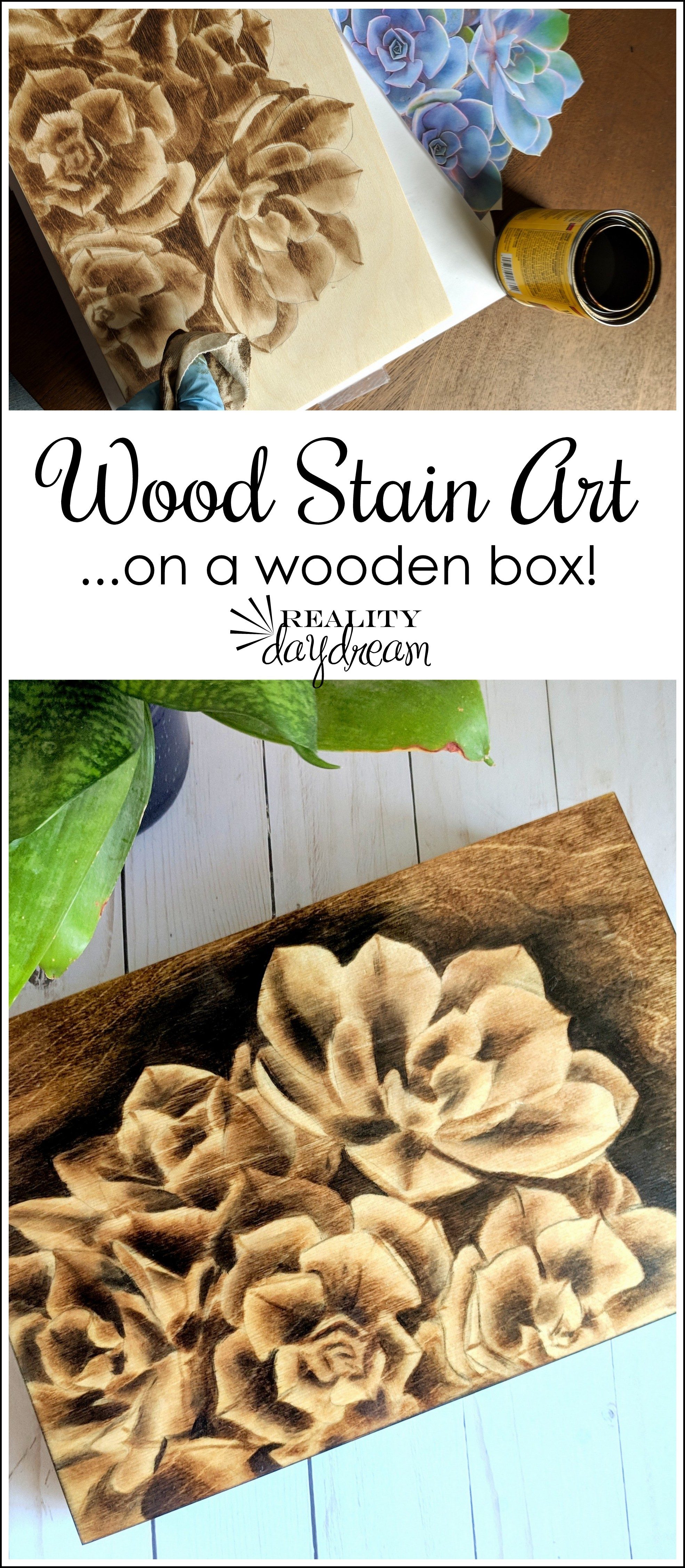 Stained Art on Wooden Box | Reality Daydream