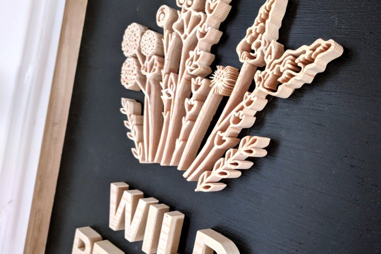 Wooden Scroll Saw Logo Sign | Reality Daydream