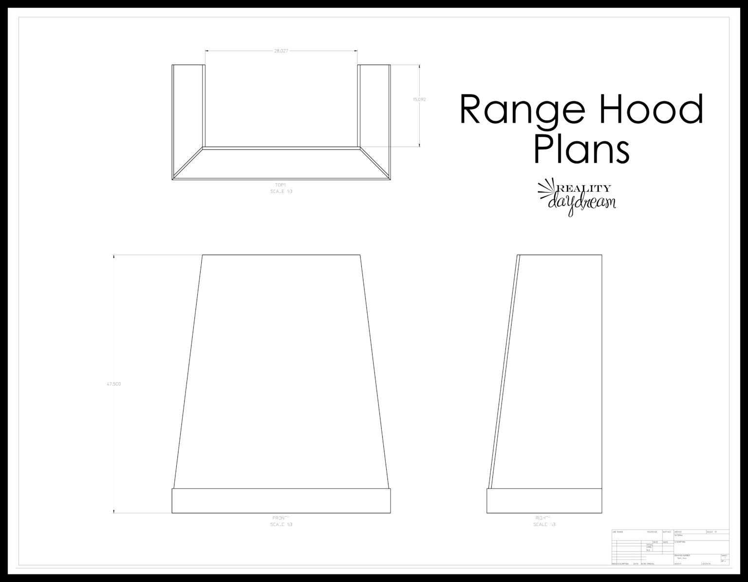 Kitchen Update - The Range Hood | Reality Daydream