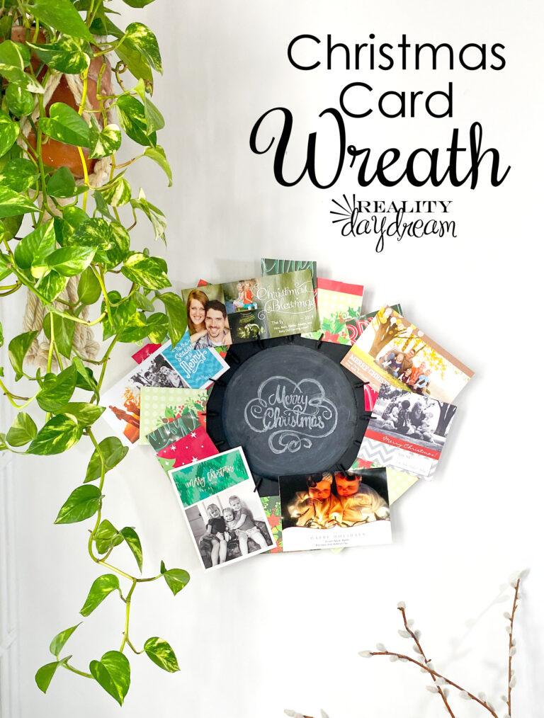 DIY Christmas Card Wreath | Reality Daydream
