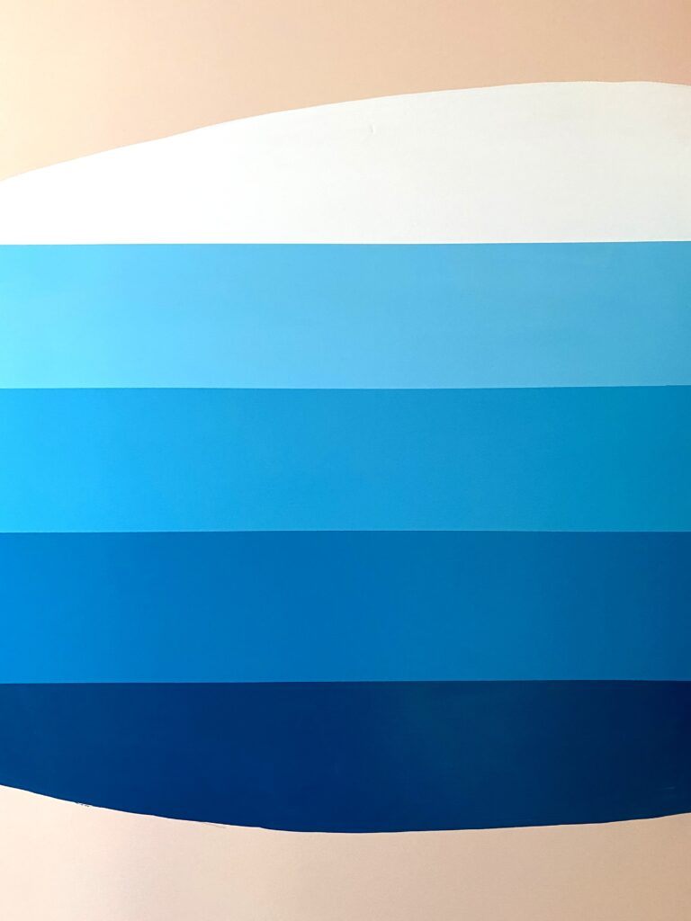 Stripey Ombre Mural with Shelves | Reality Daydream