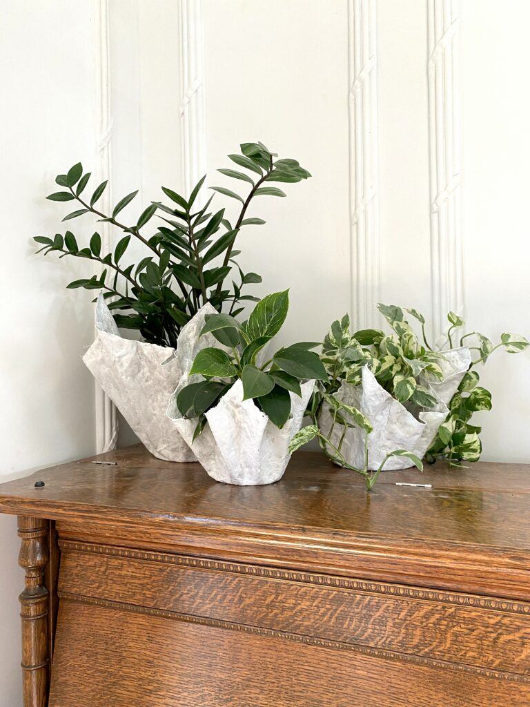 Plaster-Hardened Fabric Planters | Reality Daydream