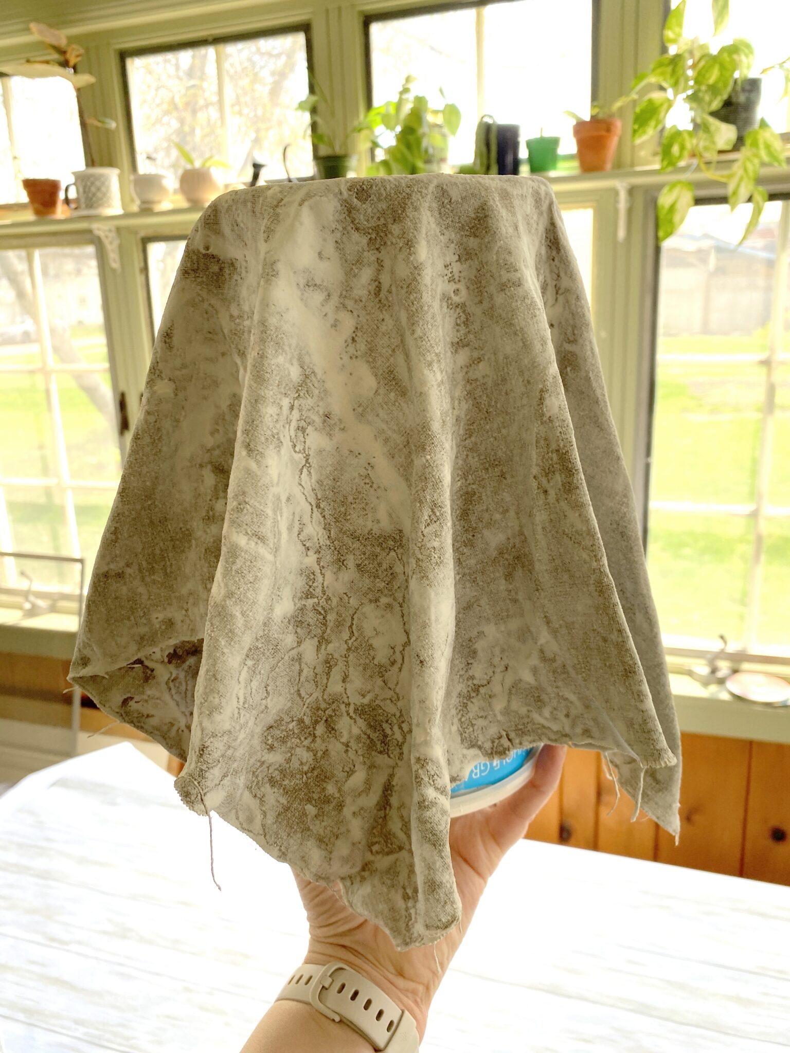 Plaster-Hardened Fabric Planters | Reality Daydream