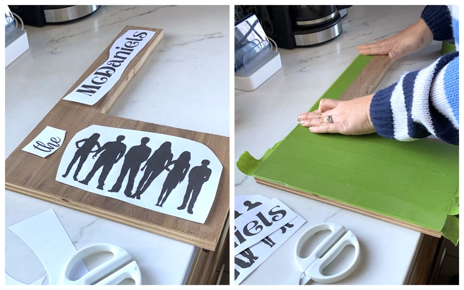 DIY Scroll Saw Family Silhouette Sign | Reality Daydream