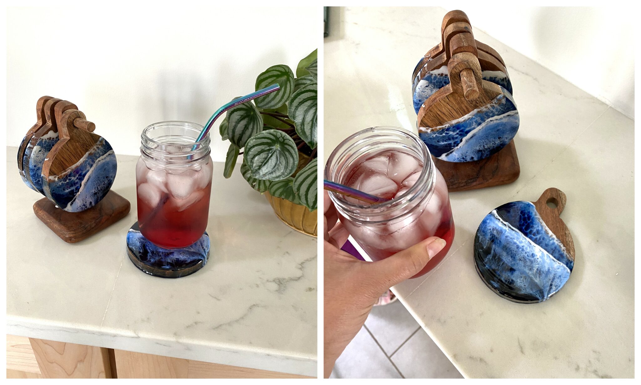 Epoxy Ocean Coasters | Reality Daydream