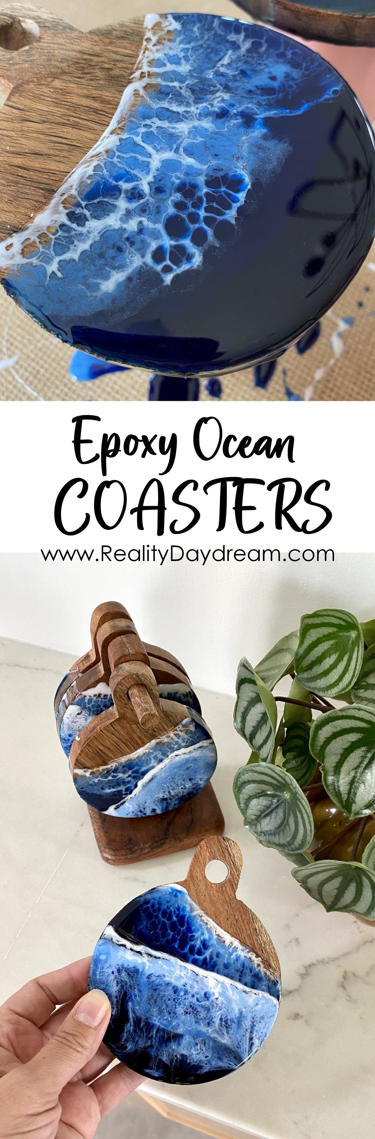 Epoxy Ocean Coasters | Reality Daydream