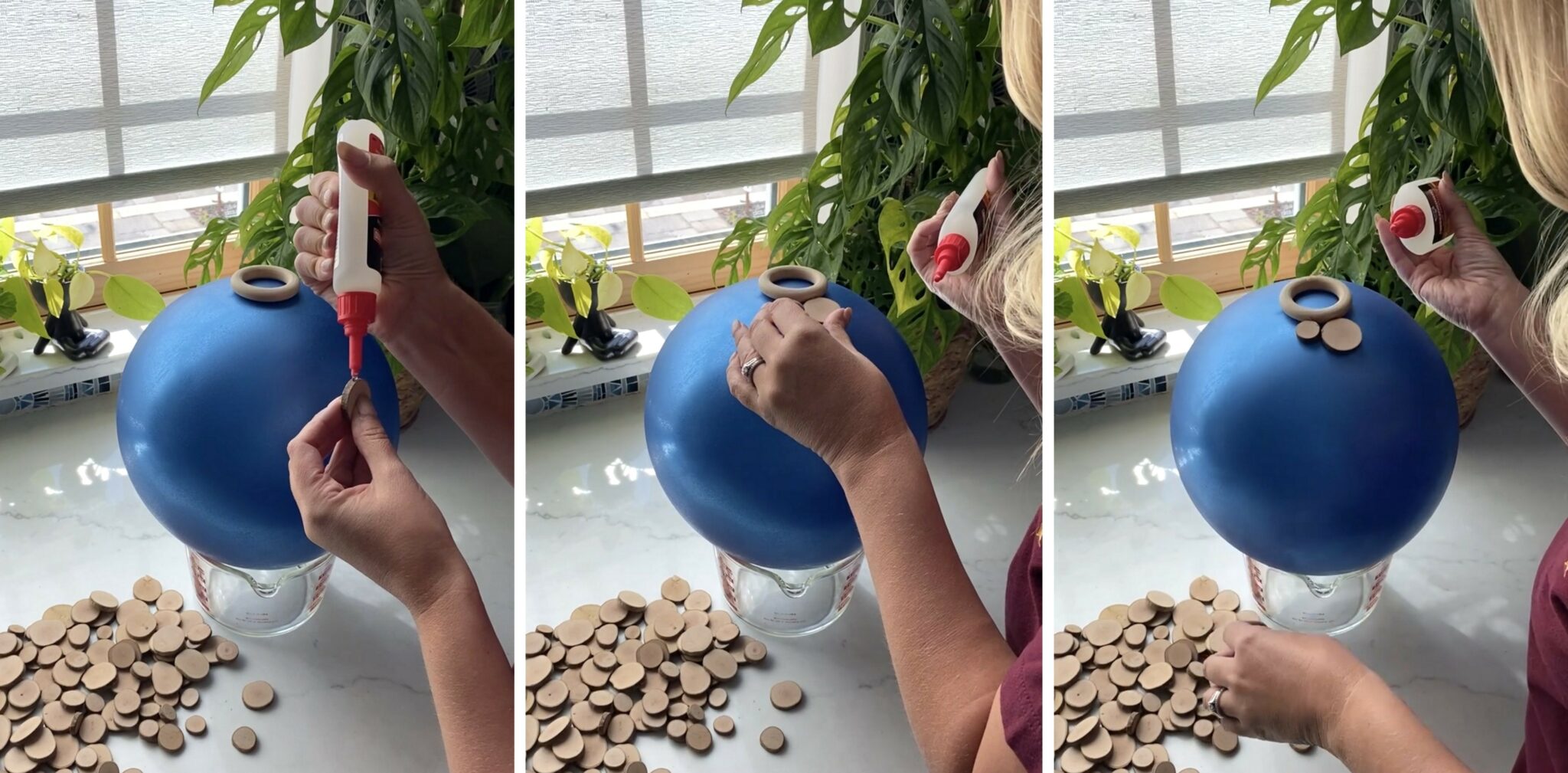 Wood Slice Pendant Light