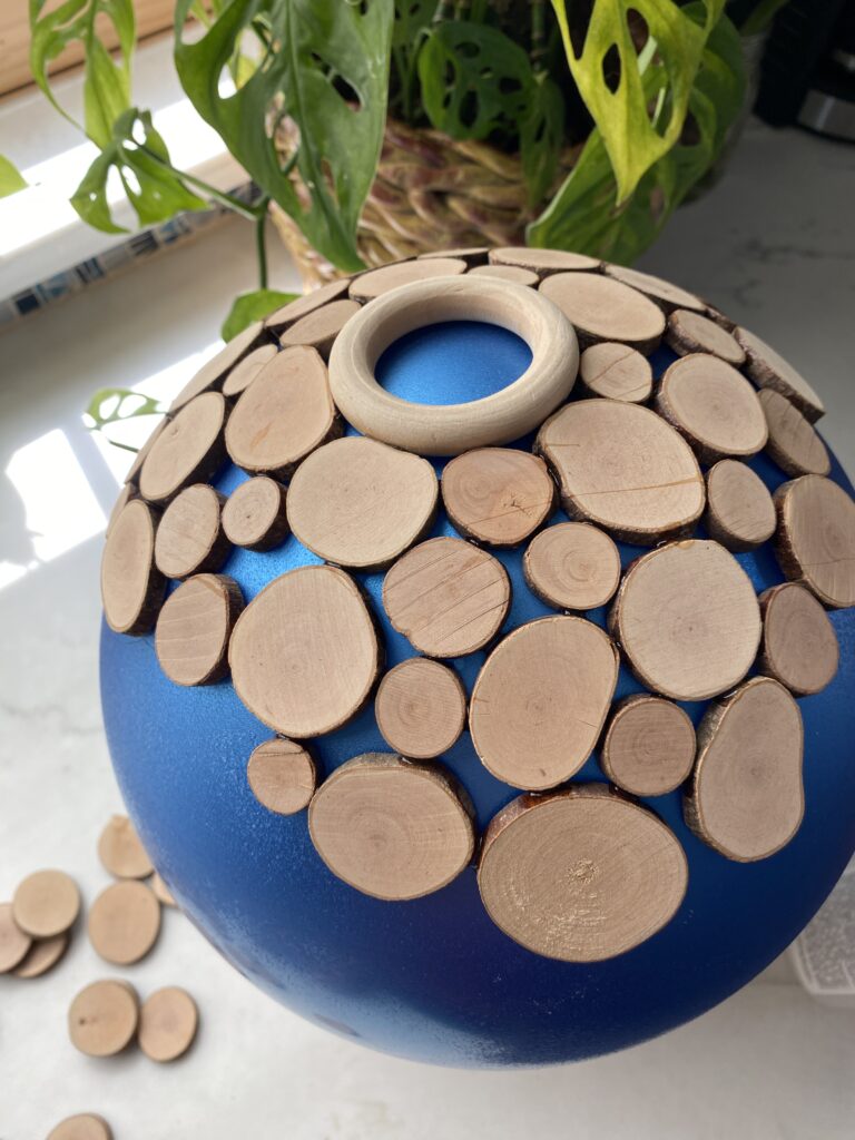 Wood Slice Pendant Light