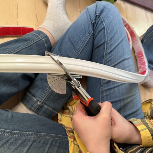 Install picture frame molding with flexible trim