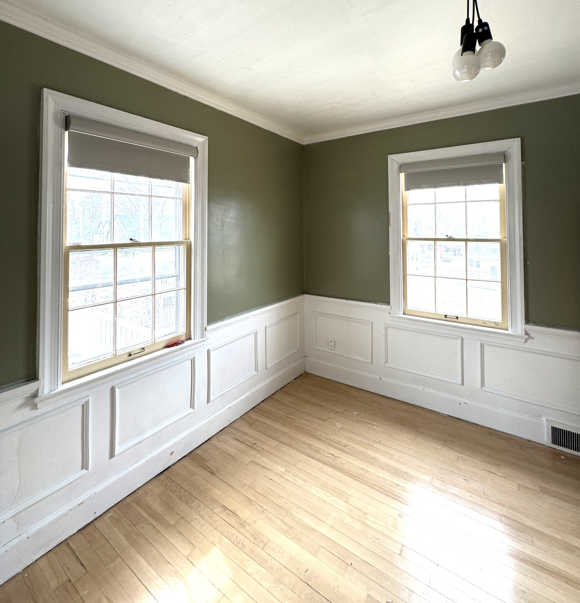 Install picture frame molding with flexible trim