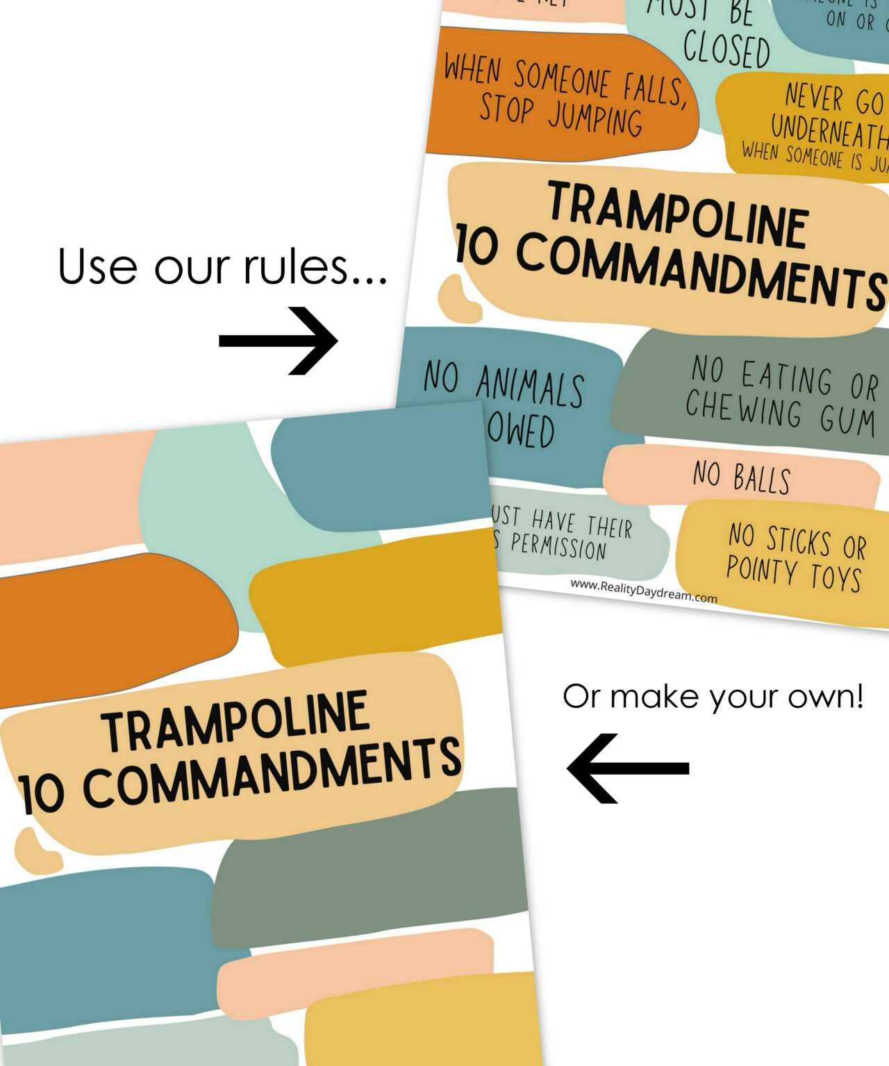 Trampoline Rules - 10 Commandments | Reality Daydream